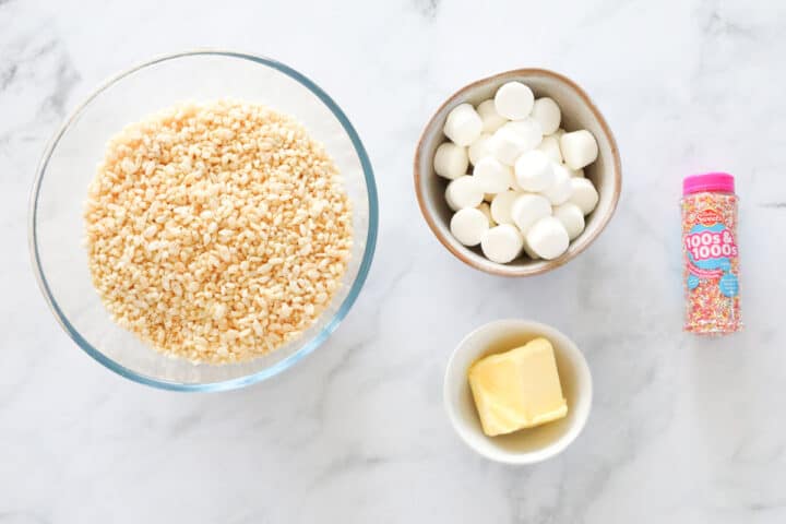 Rice Bubble Marshmallow Slice | 3 Ingredient Rice Krispie Treats - Bake ...