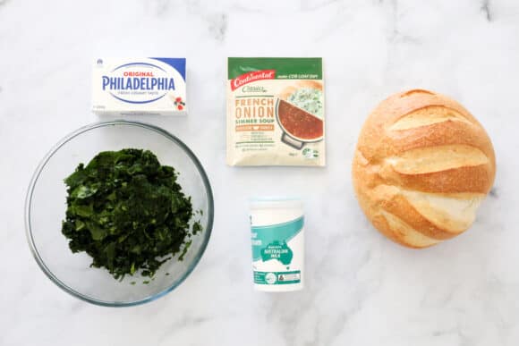 The ULTIMATE Creamy Spinach Cob Loaf - Bake Play Smile