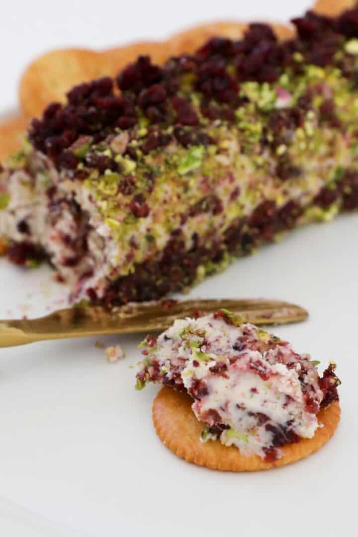 Cranberry Pistachio Goat Cheese Log - Bake Play Smile