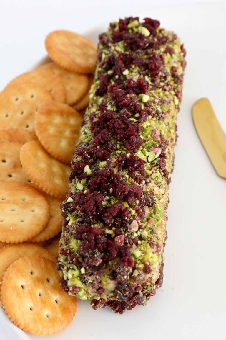 Cranberry Pistachio Goat Cheese Log - Bake Play Smile