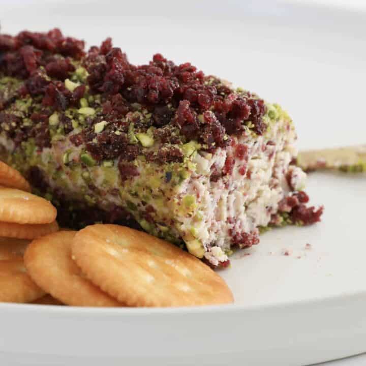 Cranberry Pistachio Goat Cheese Log - Bake Play Smile