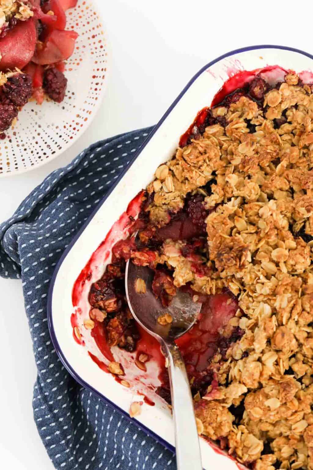 Apple Blackberry Crumble - Bake Play Smile