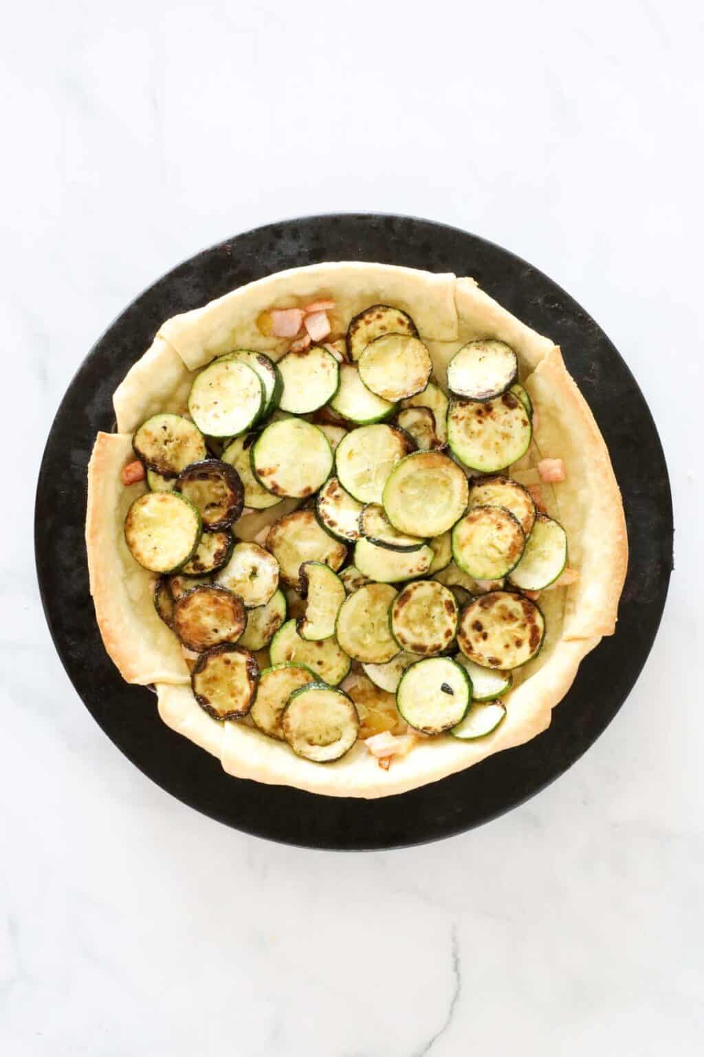 Zucchini Quiche (Courgette Quiche) - Bake Play Smile