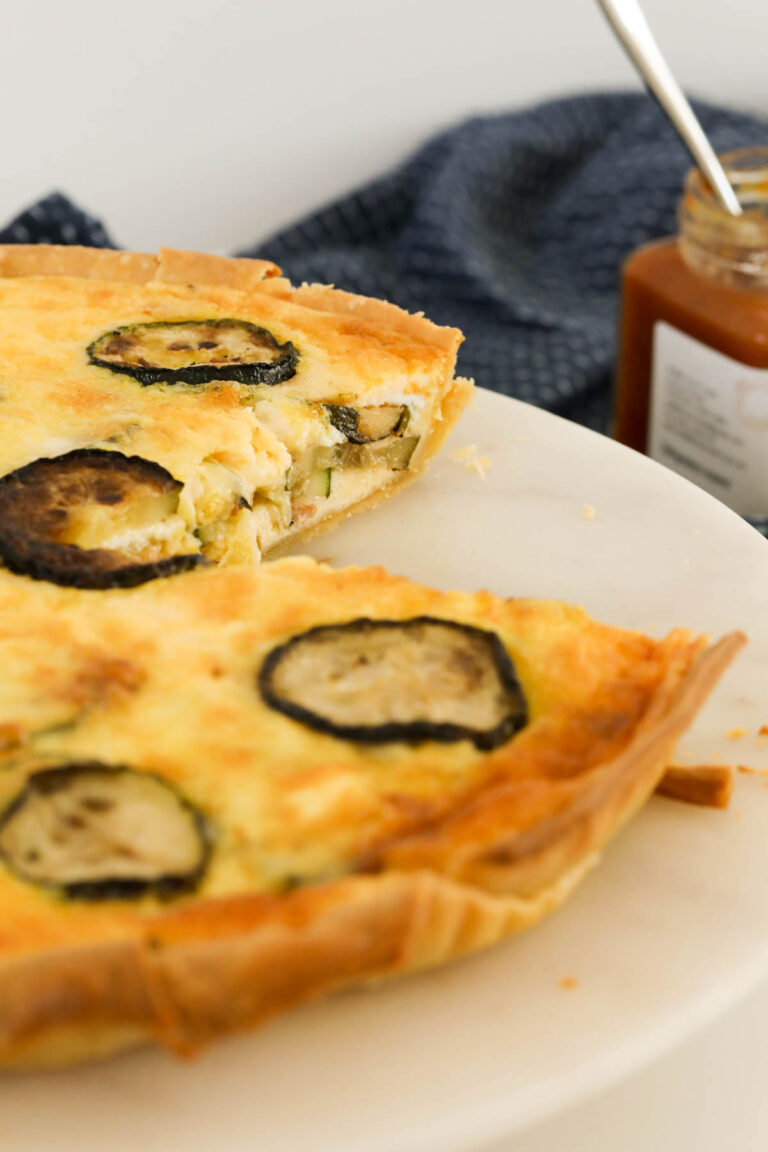Zucchini Quiche (Courgette Quiche) - Bake Play Smile