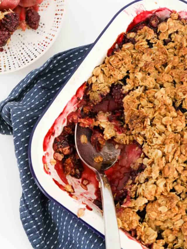 Apple Blackberry Crumble - Bake Play Smile