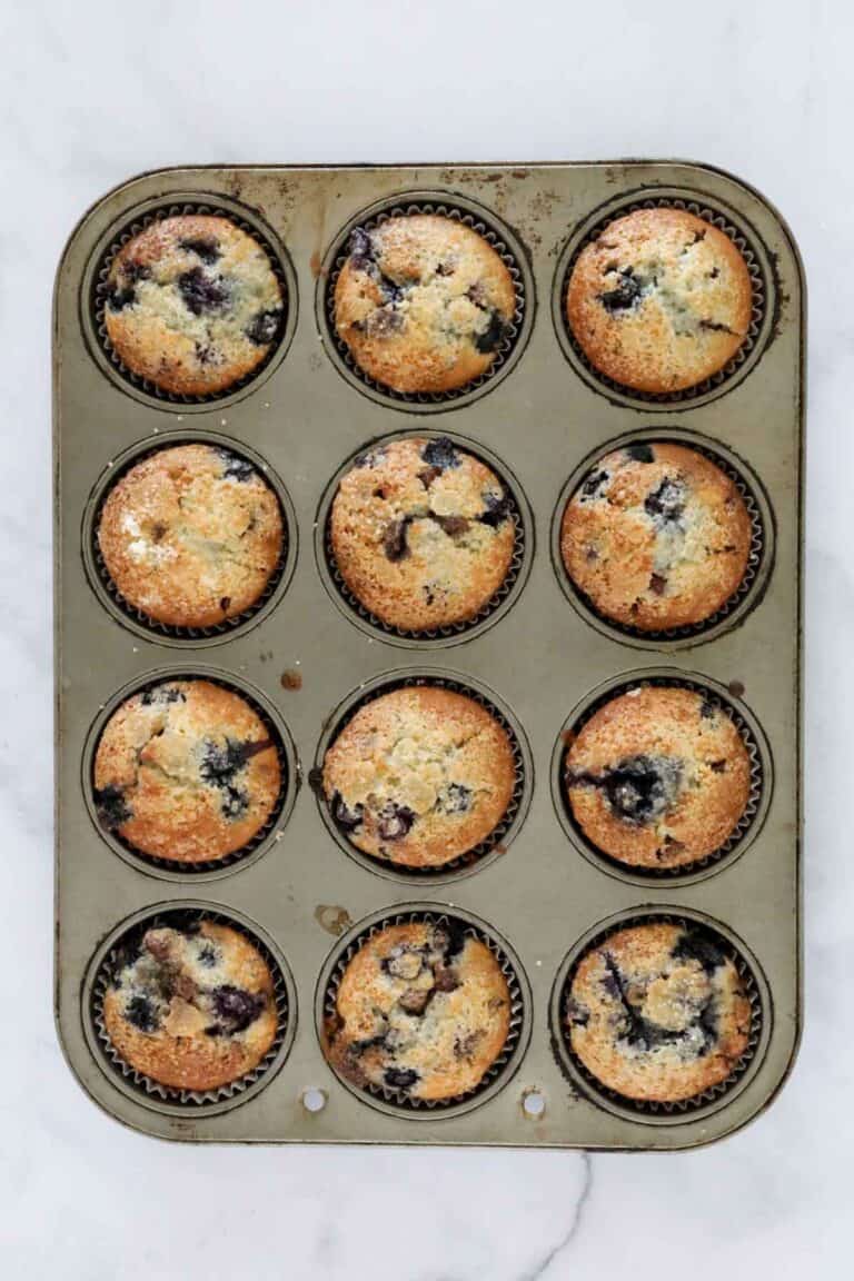 Cafe-Style Blueberry Chocolate Chip Muffins - Bake Play Smile