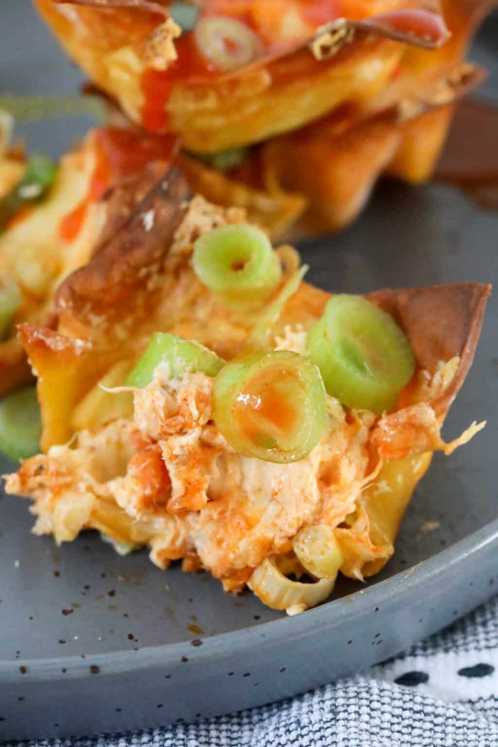 EPIC Buffalo Chicken Wonton Cups | 30 Minutes - Bake Play Smile