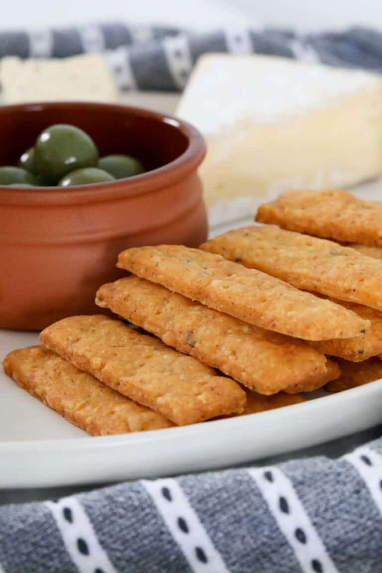 Homemade Cheese Stick Crackers - Bake Play Smile