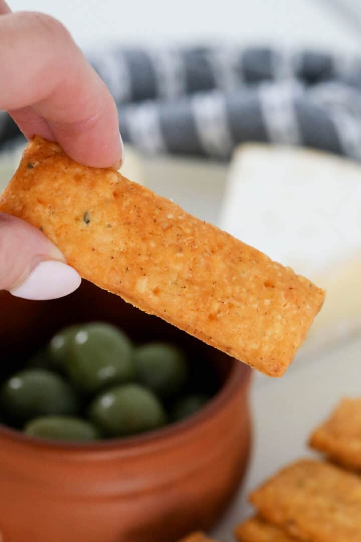Homemade Cheese Stick Crackers - Bake Play Smile