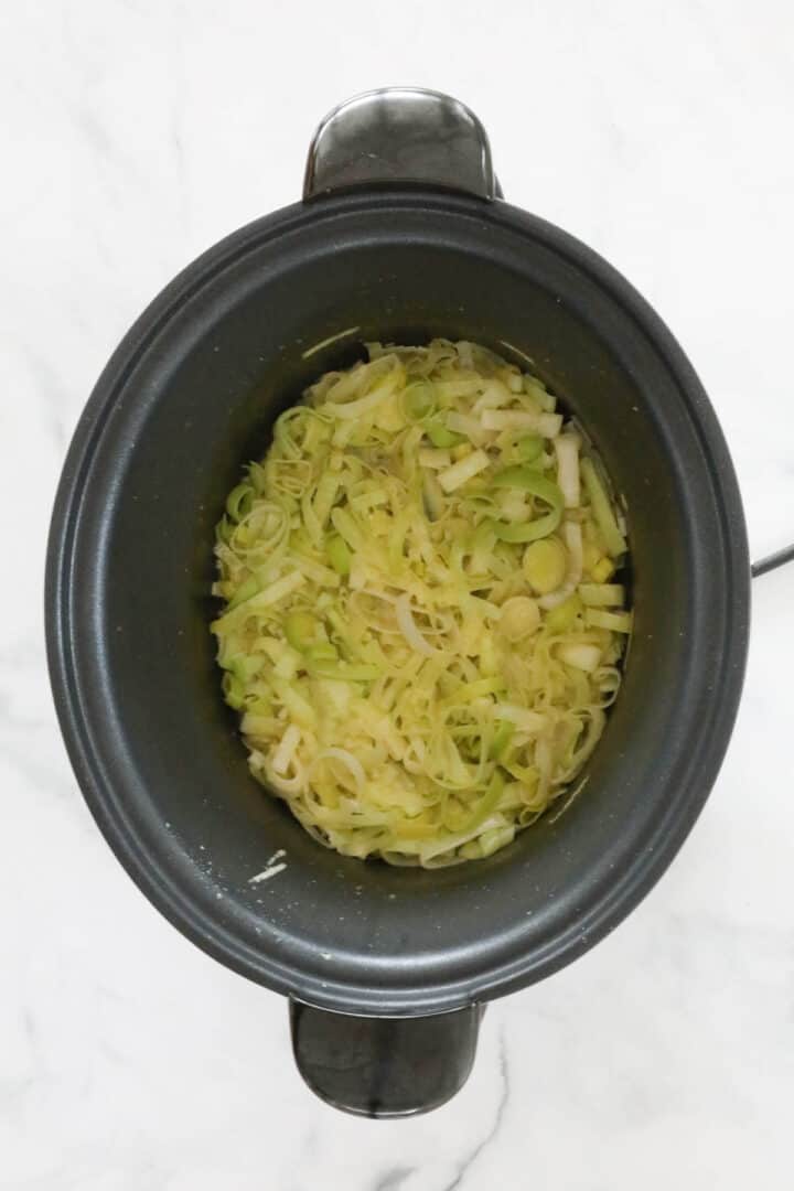 Slow Cooker Leek And Potato Soup - Bake Play Smile
