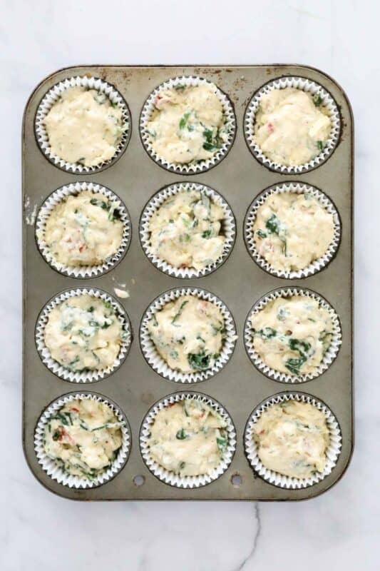 Feta & Spinach Muffins - Bake Play Smile
