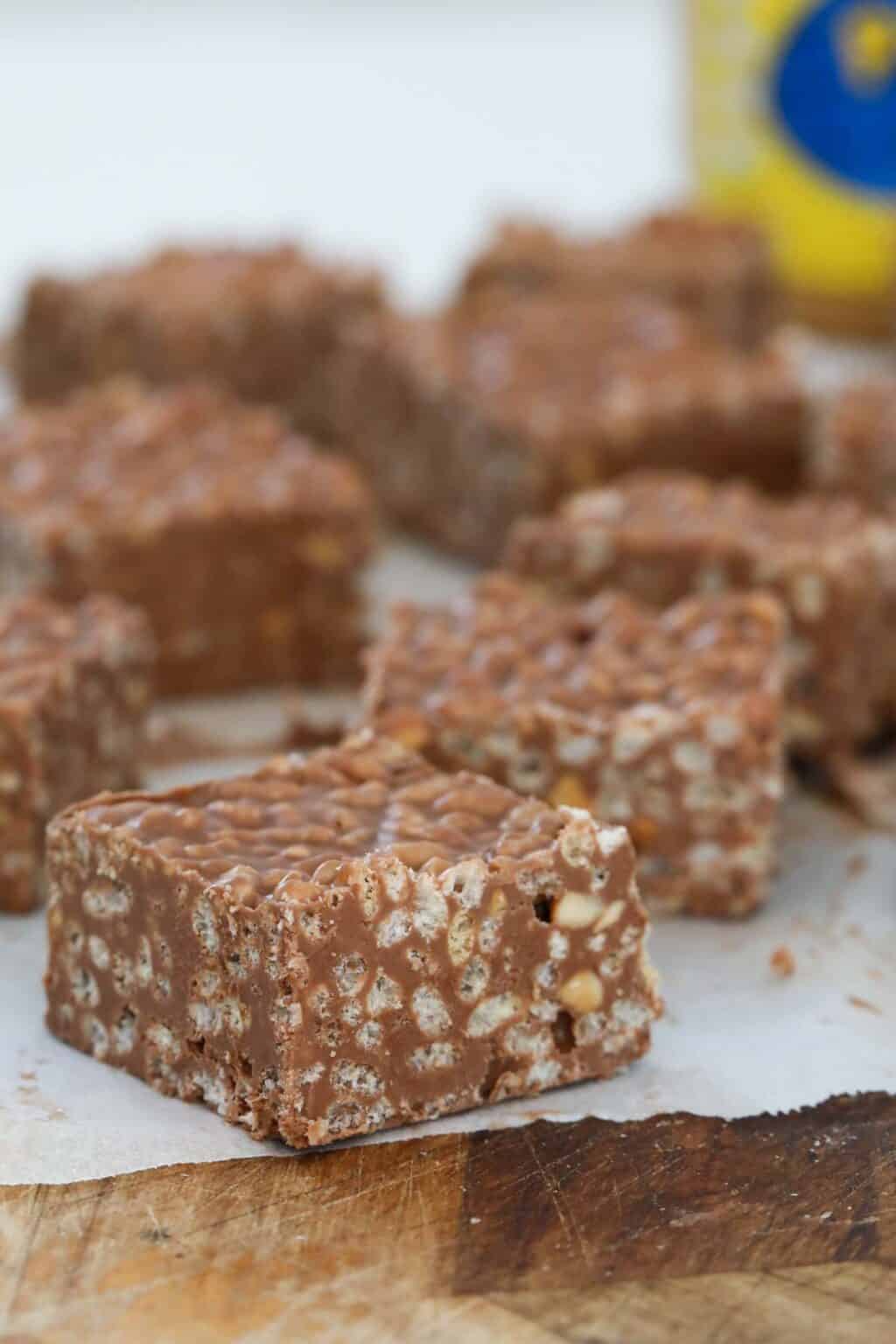 4 Ingredient Peanut Butter Crunch Bars - Bake Play Smile