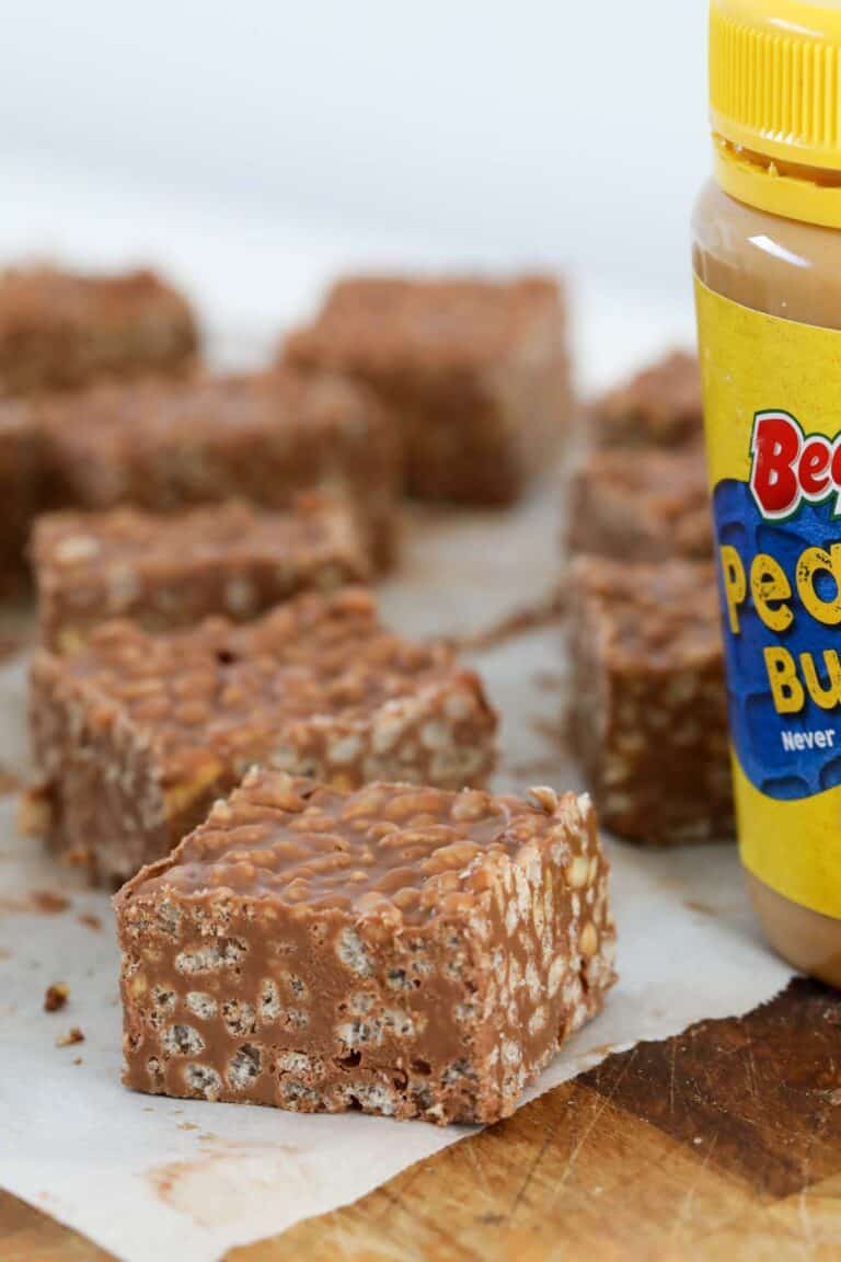 4 Ingredient Peanut Butter Crunch Bars - Bake Play Smile