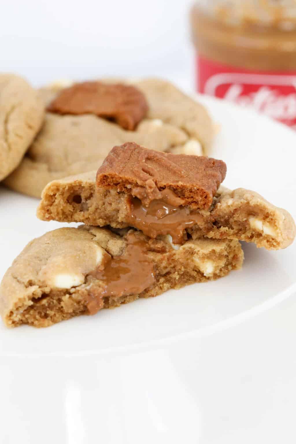 Cafe-Style White Chocolate & Biscoff Cookies - Bake Play Smile
