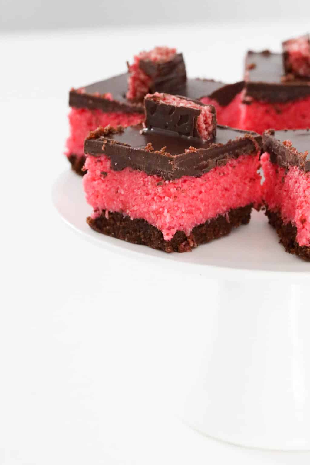 No-Bake Chocolate Cherry Ripe Slice - Bake Play Smile