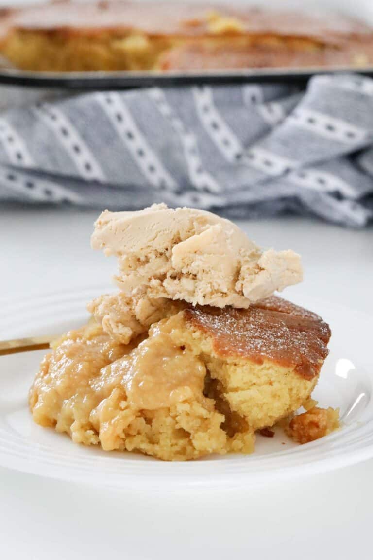 Self Saucing Caramel Pudding with Condensed Milk! - Bake Play Smile