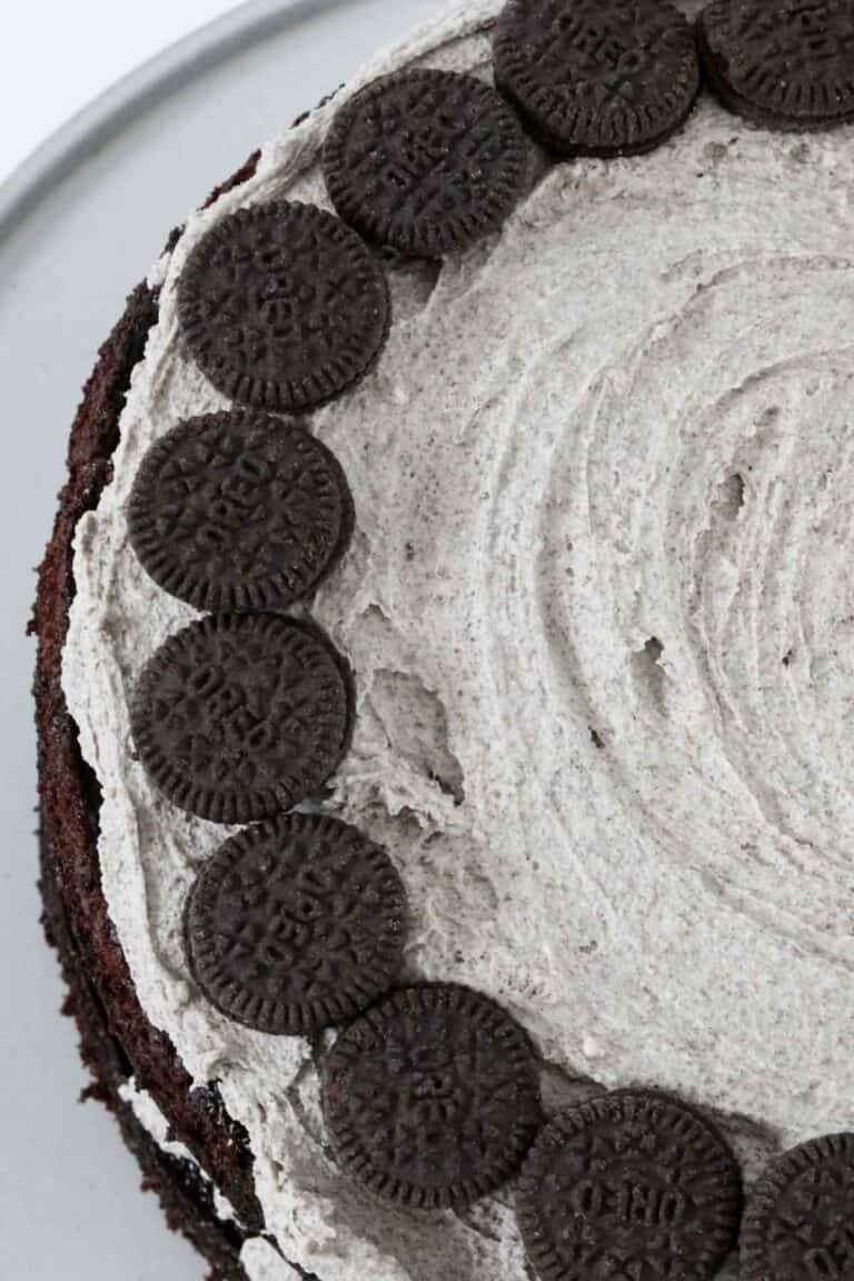 Fudgy Oreo Mud Cake With Cookies & Cream Frosting - Bake Play Smile