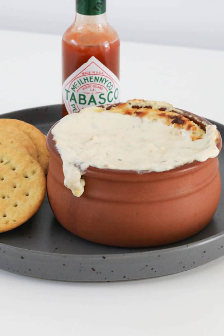 4 Ingredient Gooey Warm Blue Cheese Dip - Bake Play Smile