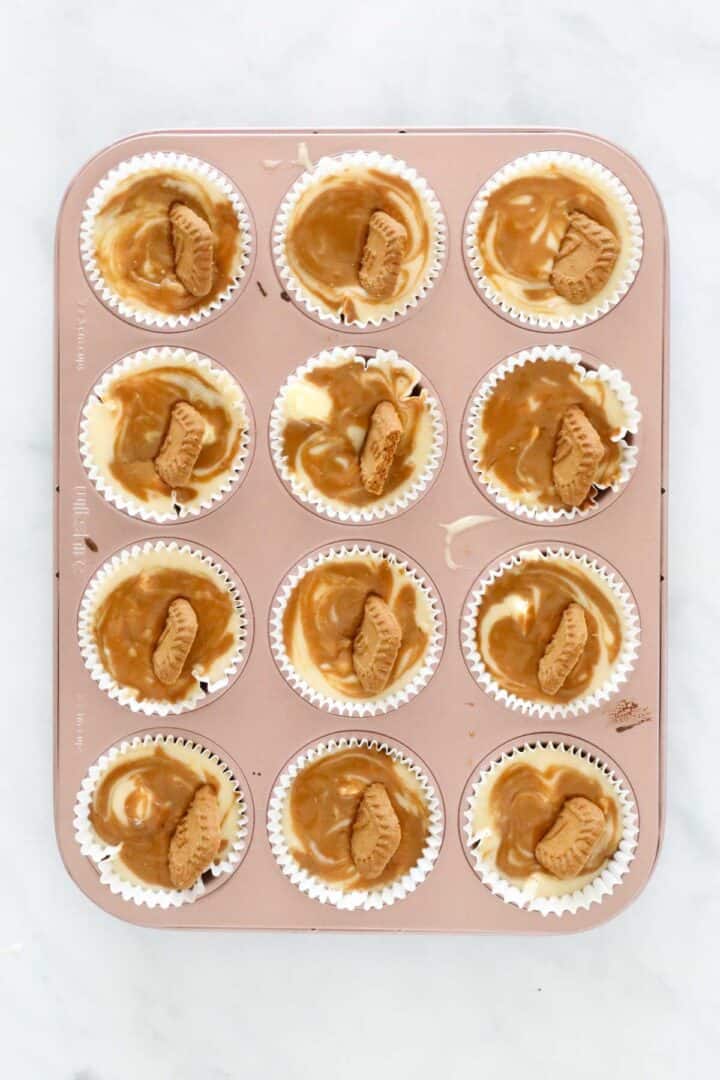 Cafe-Style White Chocolate & Biscoff Muffins - Bake Play Smile