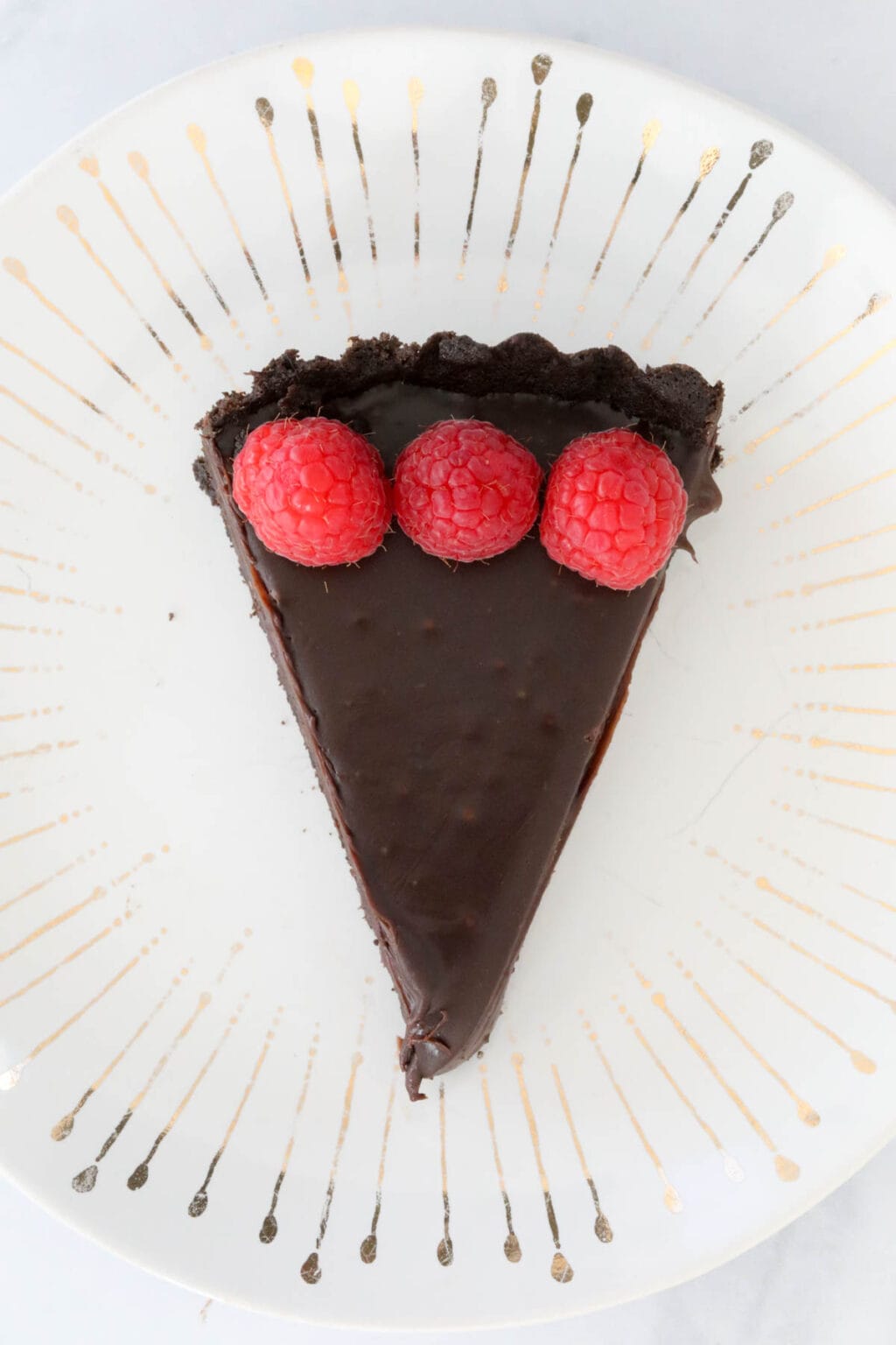 Super Easy 5 Ingredient Raspberry Chocolate Ganache Tart - Bake Play Smile