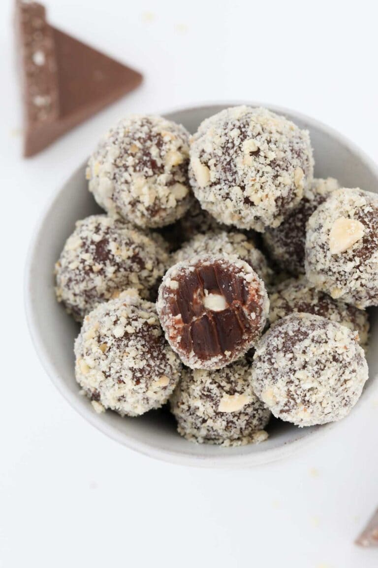 4 Ingredient Chocolate Toblerone Truffles - Bake Play Smile