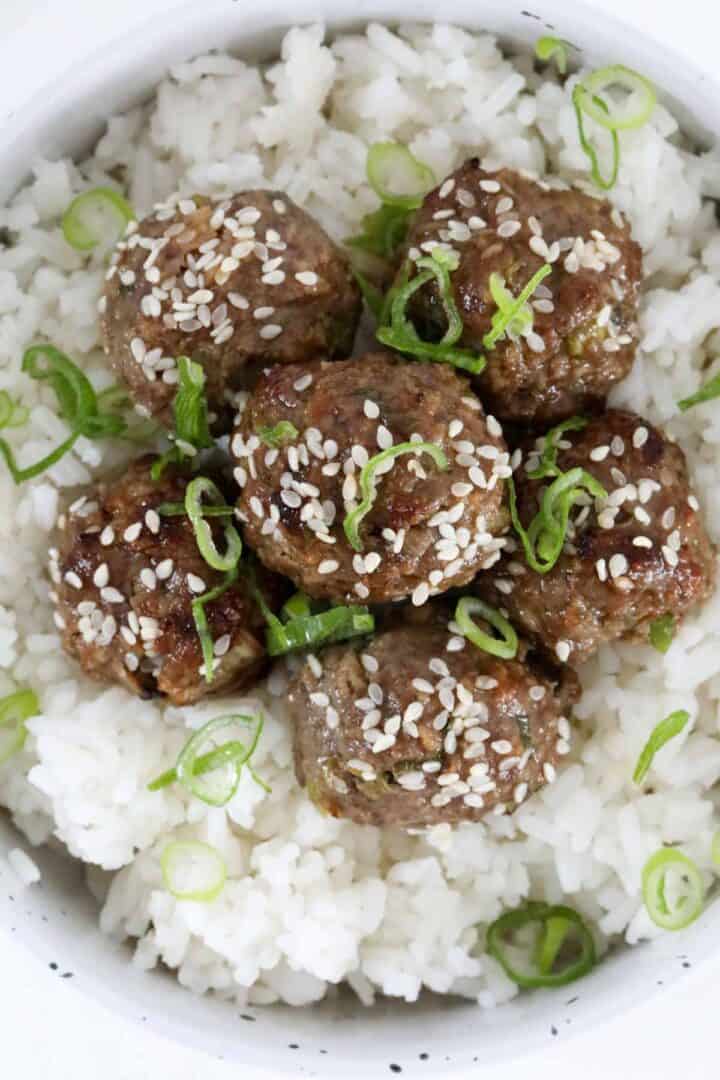 30 Minute Korean Beef Bulgogi Meatballs - Bake Play Smile