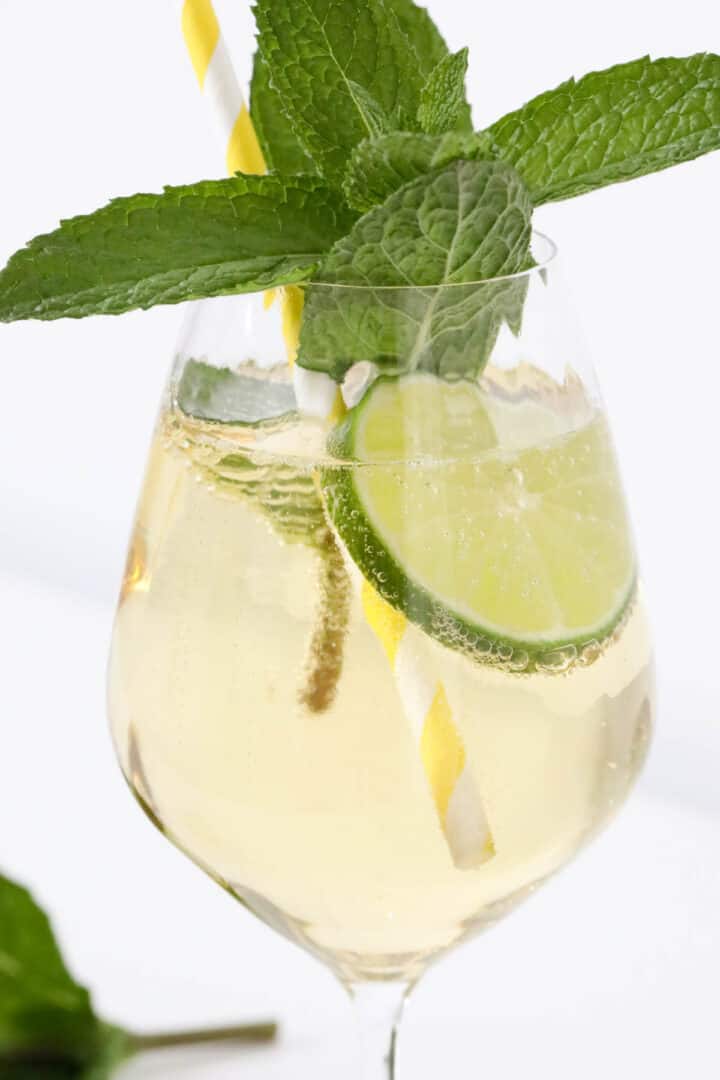 Hugo Spritz | 3 Ingredient Elderflower Cocktail - Bake Play Smile