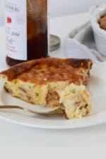 Impossible Quiche | 6 Ingredient Bacon & Cheese Crustless Quiche - Bake ...