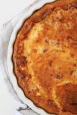 Impossible Quiche | 6 Ingredient Bacon & Cheese Crustless Quiche - Bake ...