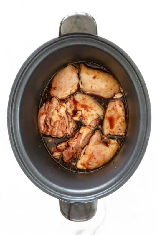 Slow Cooker Honey Soy Garlic Chicken - Bake Play Smile