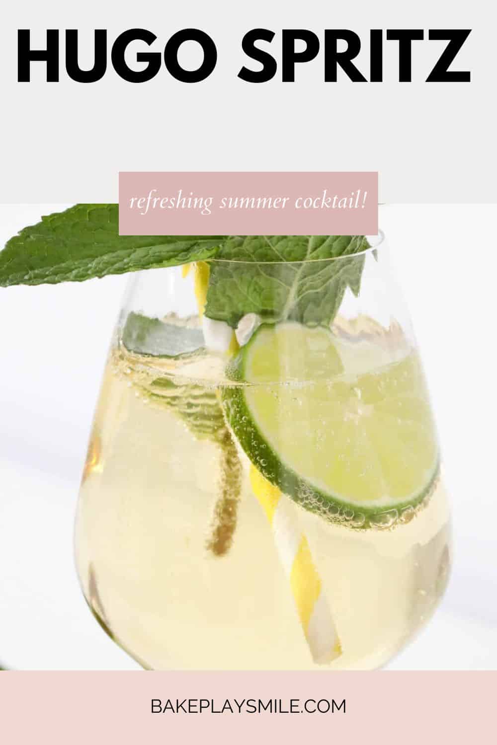 Hugo Spritz | 3 Ingredient Elderflower Cocktail - Recipes Vista