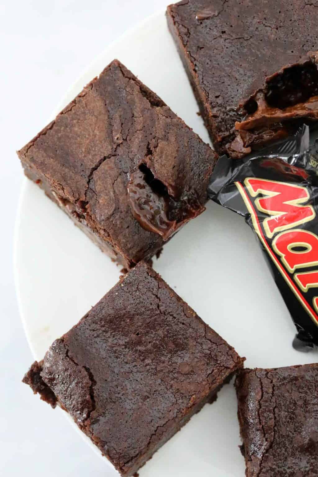 Fudgy & Chunky Mars Bar Brownies | One Bowl Melt & Mix Recipe - Bake ...