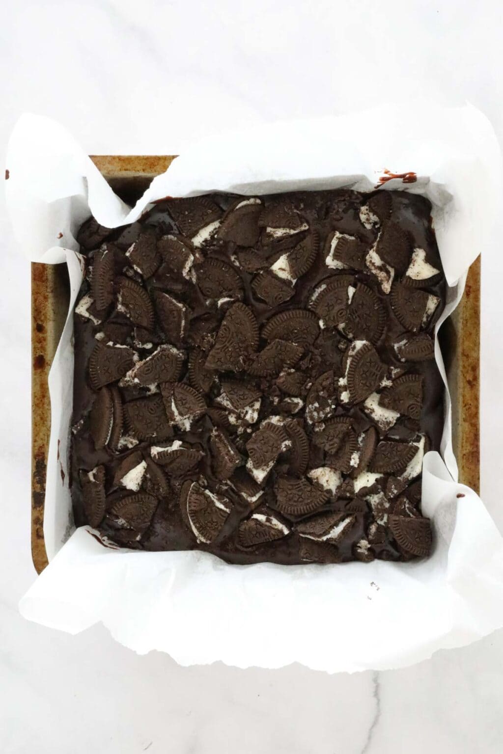Cookies & Cream Oreo Brownies - Bake Play Smile