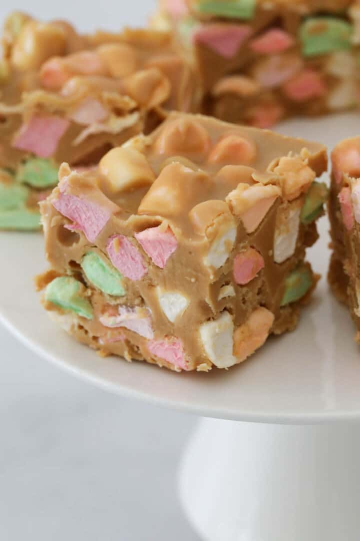 4 Ingredient Peanut Butter Marshmallow Squares | No Bake Recipe ...
