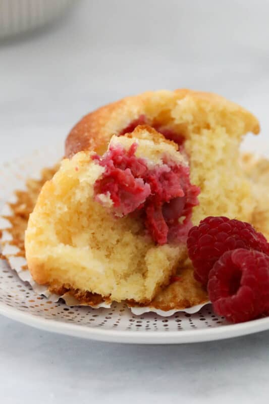 Cafe-Style Lemon Raspberry Muffins - Bake Play Smile
