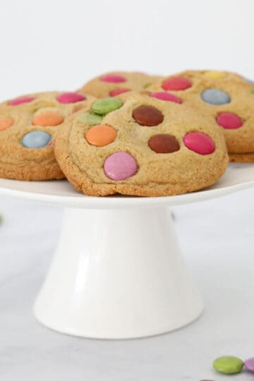 Soft & Chewy Smarties Cookies - Bake Play Smile