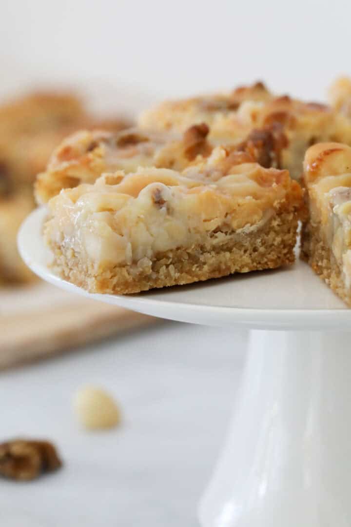 Chewy Caramel Nut Slice Recipe - Bake Play Smile