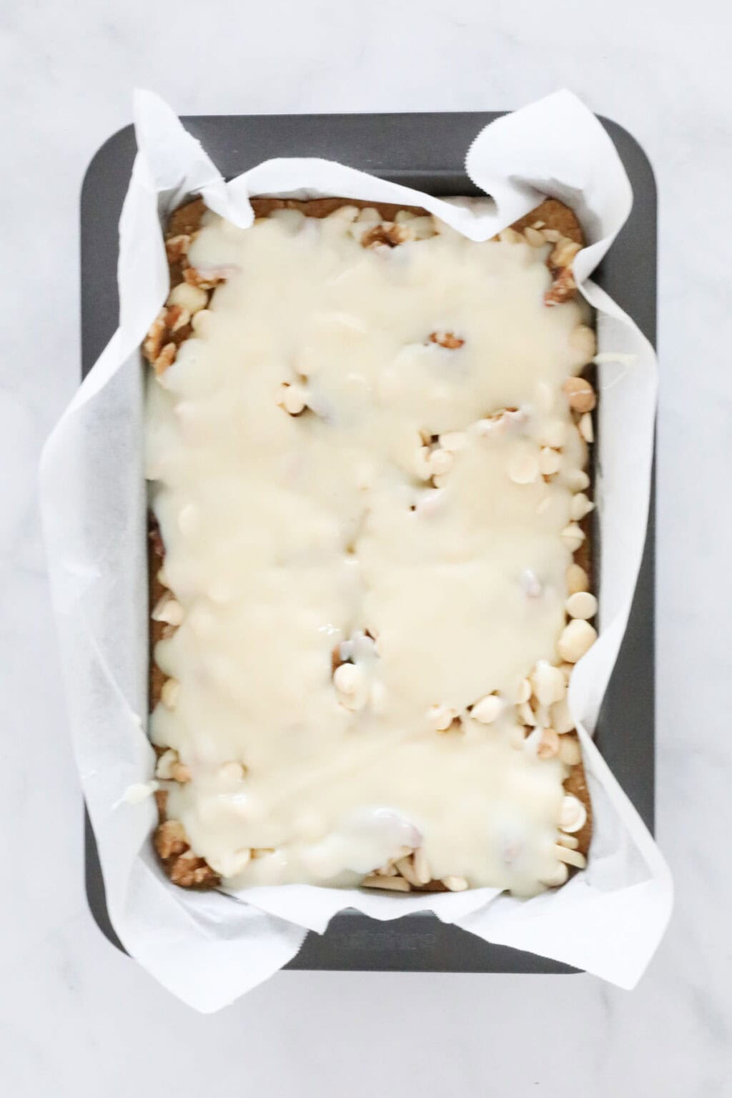 Chewy Caramel Nut Slice Recipe - Bake Play Smile