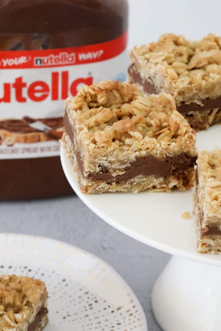 Nutella Crumble Bars - Bake Play Smile